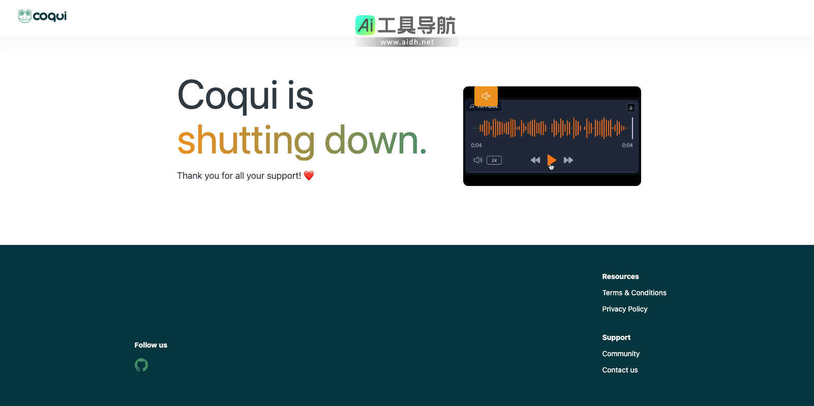 Coqui_多功能、易操作的AI声音生成创作工具-AI工具库
