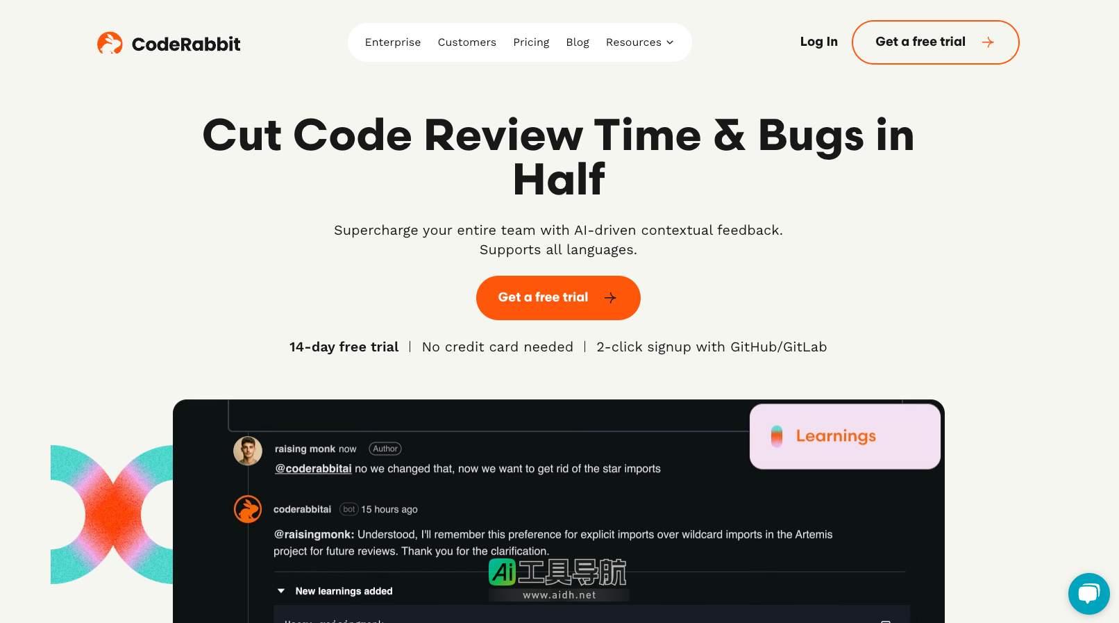 CodeRabbit_AI智能代码审查工具，智能的代码分析、实时反馈-AI工具库