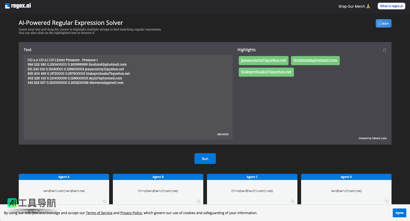 Regex.ai_AI正则表达式生成器与求解器-AI工具库
